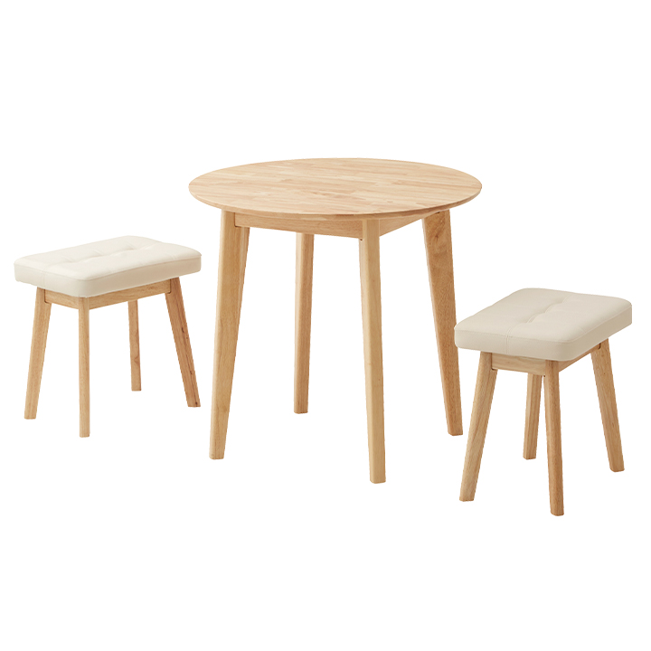 円形ダイニング3点セット 幅75cm Cocotte3(ココット3) 4色対応の 円形ダイニング3点セット 幅75cm Cocotte3(ココット3) 4色対応の